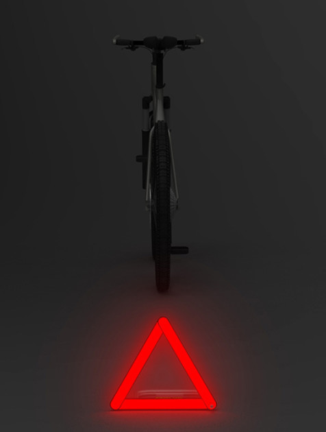 bicycle lock doubles up as a LED warning light