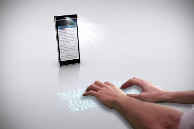 Lenovo Concept Smartphone Can Beam a Virtual Keyboard on the Desk for ...