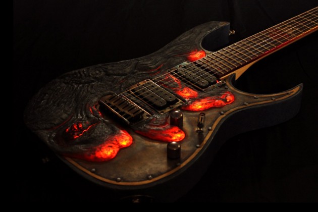 Molten Lava Diabolical Guitar Has Glowing Lava That Look So Hot And ...