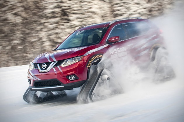 Nissan Gave Rogue Snow Mountain Climbing Ability With Snow Tracks