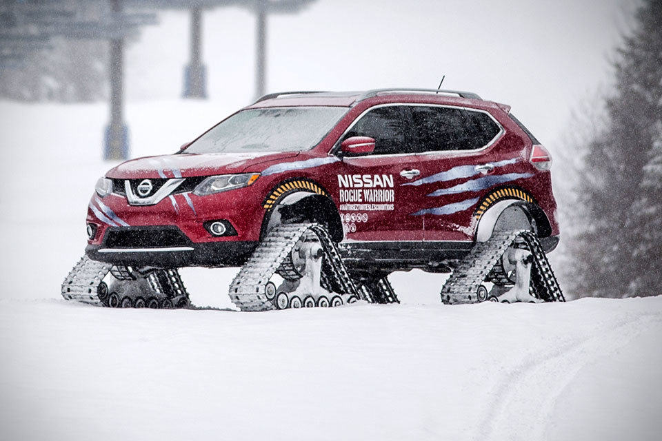 Nissan Gave Rogue Snow Mountain Climbing Ability With Snow Tracks