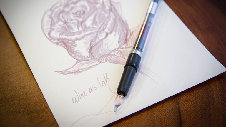 This Glass Fountain Pen Lets You Use Wine, Juice, Or Tea As Writing Ink