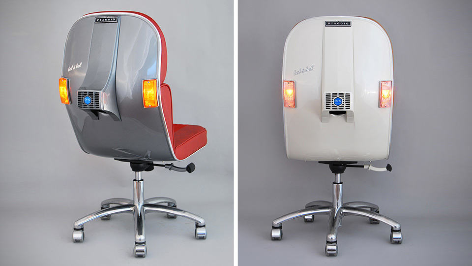 Swivel Chair Made Out Of 80s Vespa Chassis Is Crazy Awesome