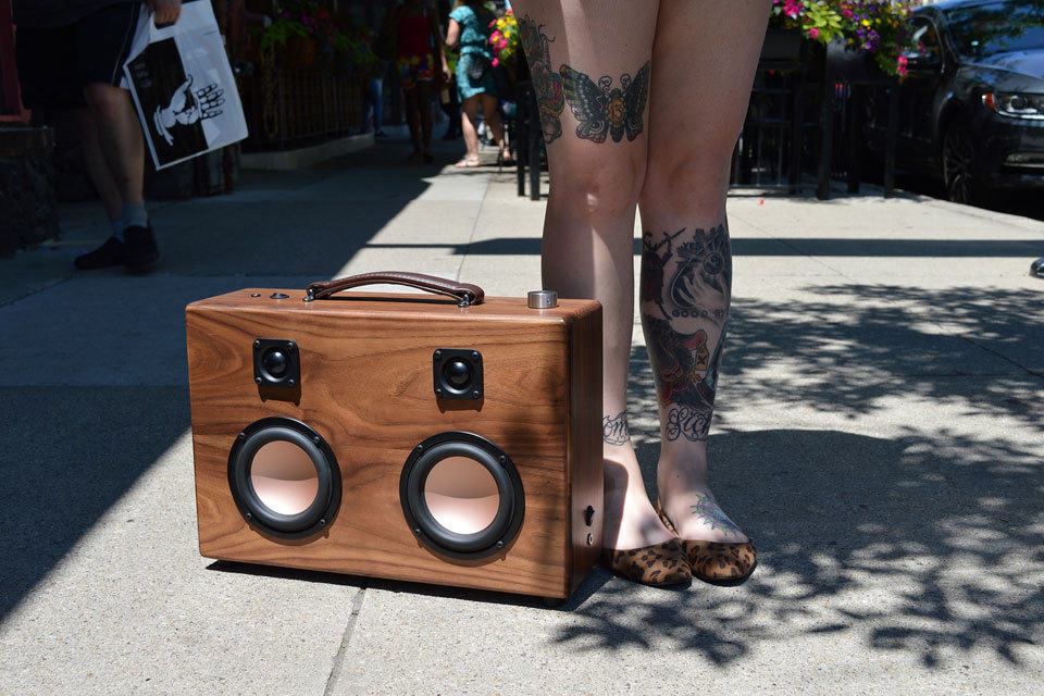 Modern Walnut Boombox: MCM Style And Sensibility Sure Looks Fantastic