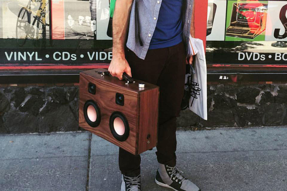 Modern Walnut Boombox: MCM Style And Sensibility Sure Looks Fantastic