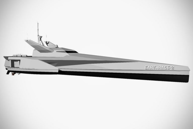 Earthrace’s New Conservation Vessel Is Part Frigate, Part Batboat